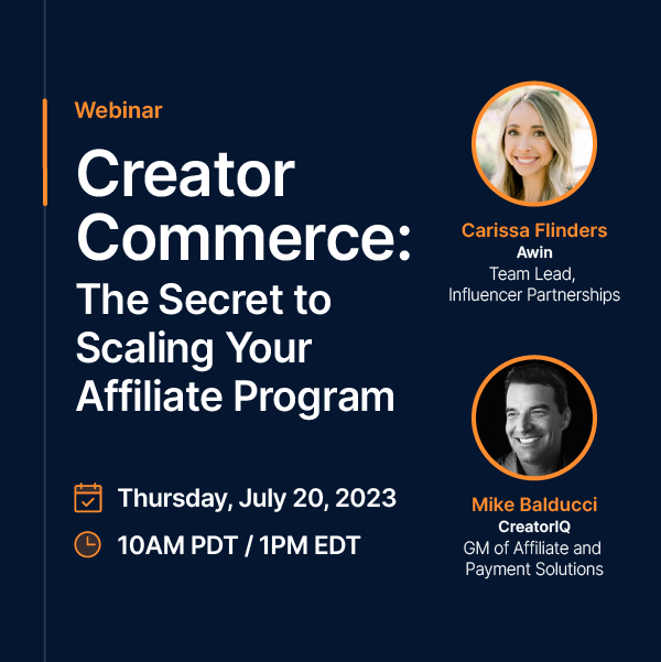 Webinar: Creator Commerce
